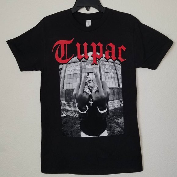 Shirts | New Tupac Wred Letters Double Middle Finger Unisex Adult Shirt ...